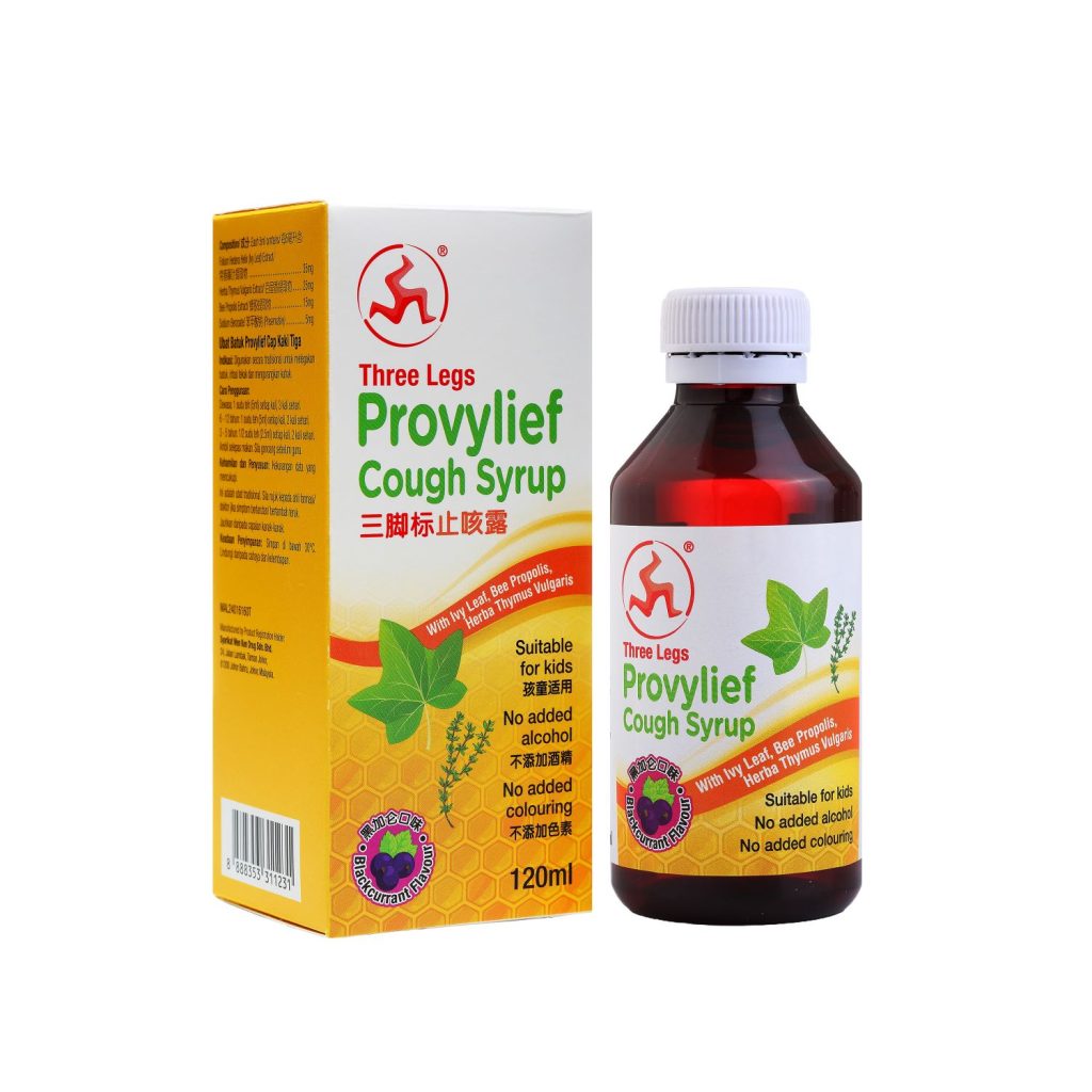 Three Legs Provylief Cough Syrup - Three Legs Brand Cooling Water